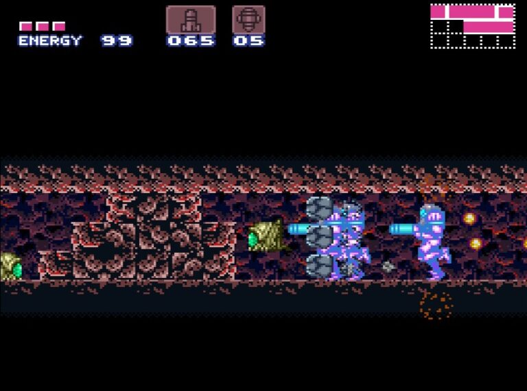 Super Metroid Walkthrough – Fires of Norfair - Omega Metroid