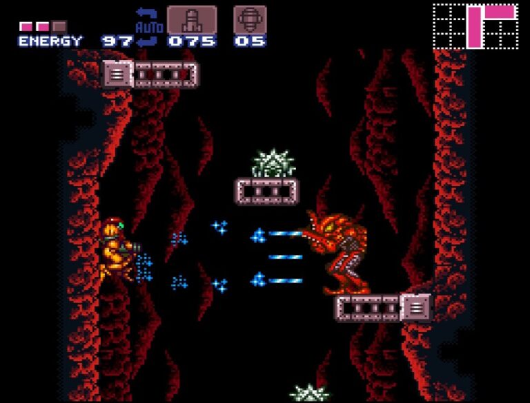 Super Metroid Walkthrough – Fires of Norfair - Omega Metroid