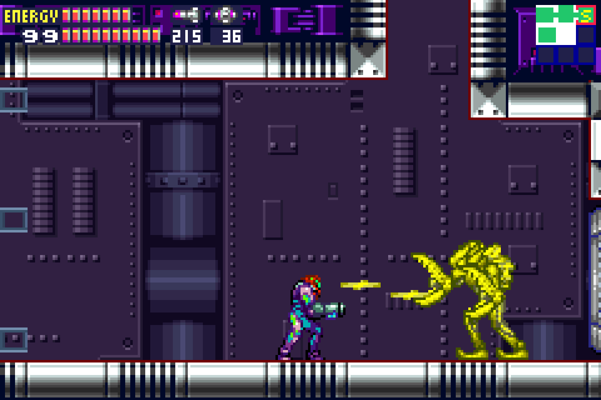 Metroid Fusion Walkthrough – Power Bomb Expansions By Area - Omega Metroid